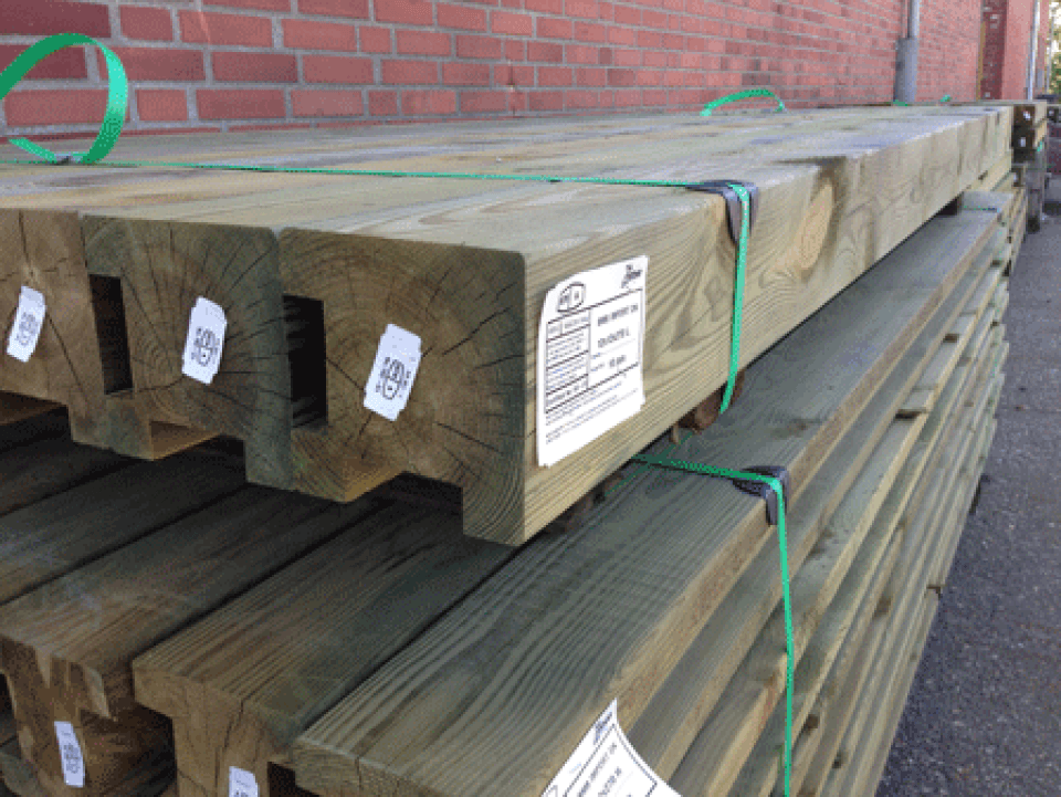 Høvlet stolpe 120x120x2500 mm - Hegn og stolper